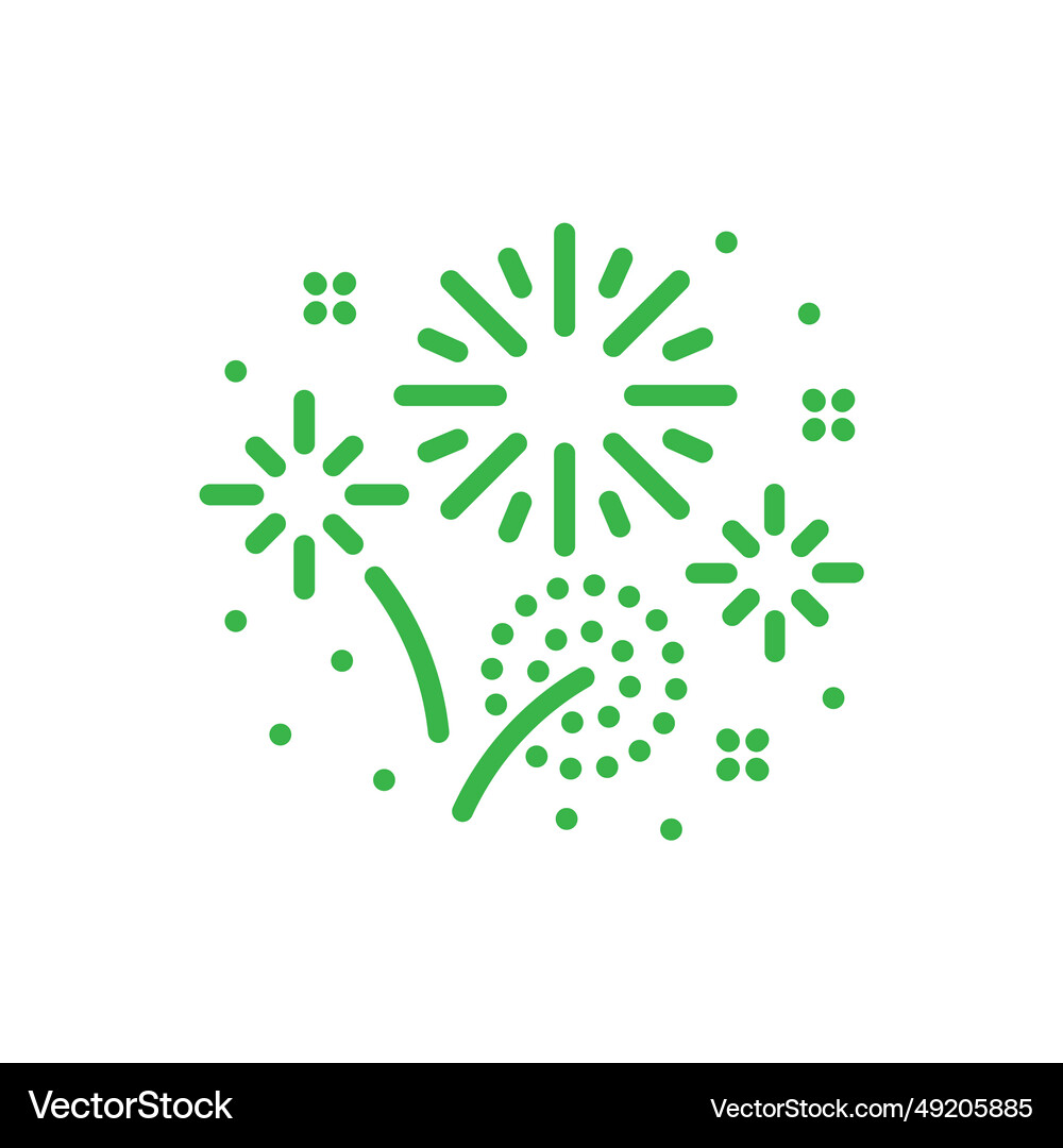 Eps10 of fireworks line icon Royalty Free Vector Image