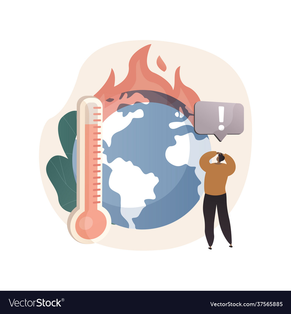 Global warming abstract concept Royalty Free Vector Image