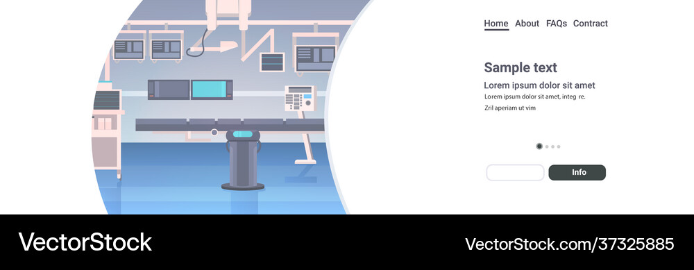 Hospital operating table and medical devices Vector Image