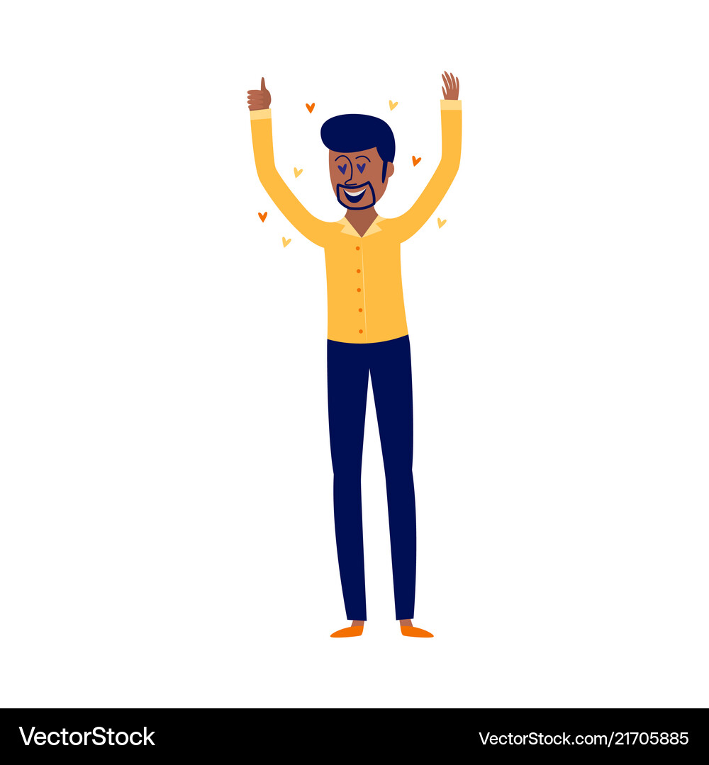 Pleasure and amorous concept with delighted Vector Image