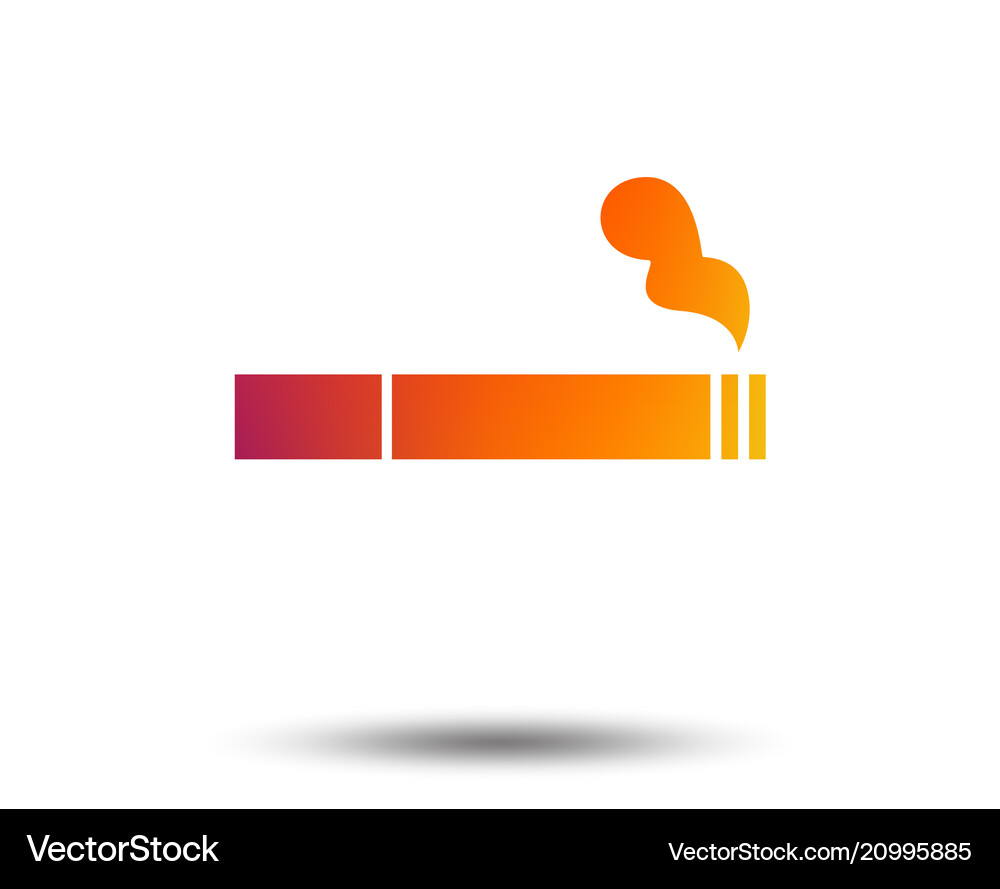 Smoking sign icon cigarette symbol Royalty Free Vector Image