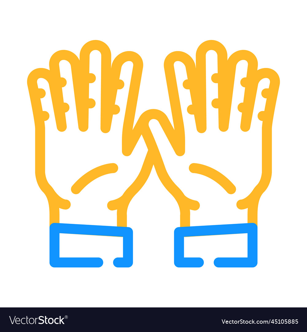 Ten number hand gesture color icon Royalty Free Vector Image