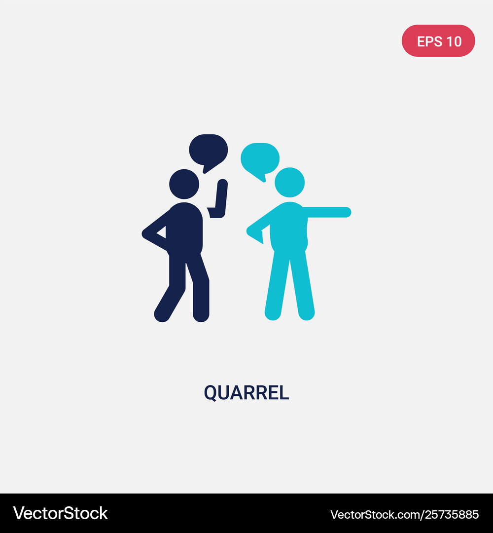 Two color quarrel icon from communication concept Vector Image