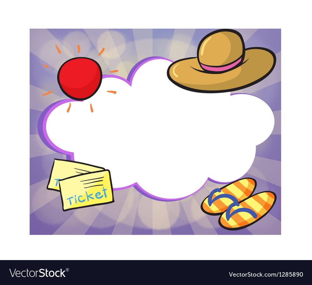 An empty cloud template Royalty Free Vector Image