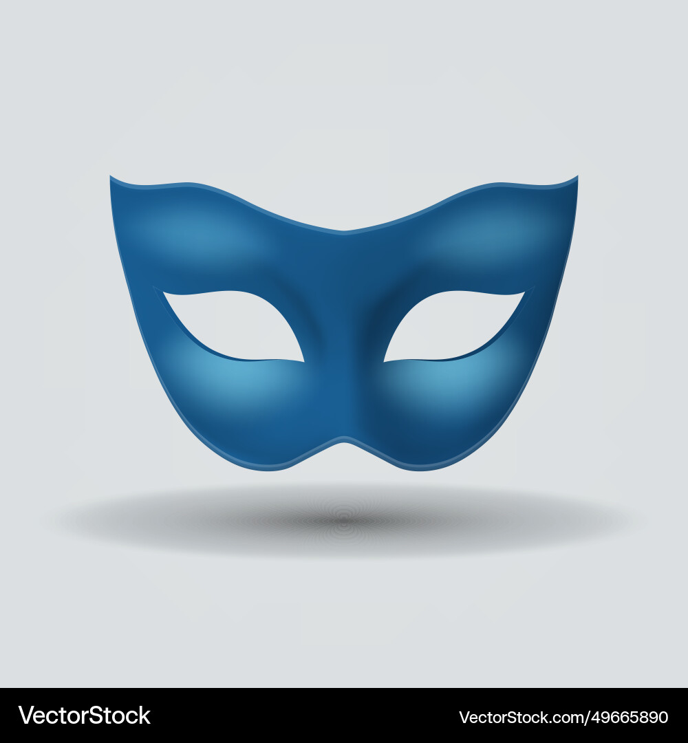 Blue super hero mask face character Royalty Free Vector