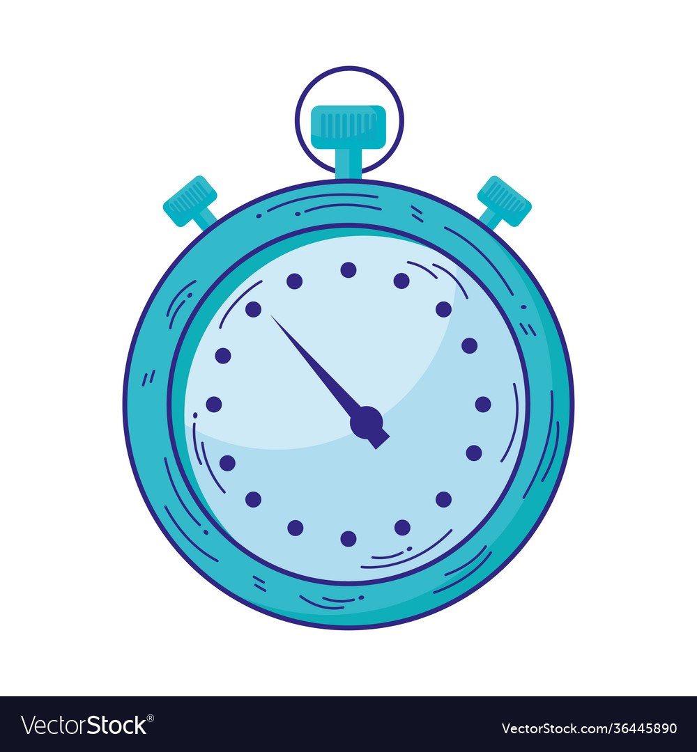 Chronometer Timer Counter Isolated Icon Royalty Free Vector