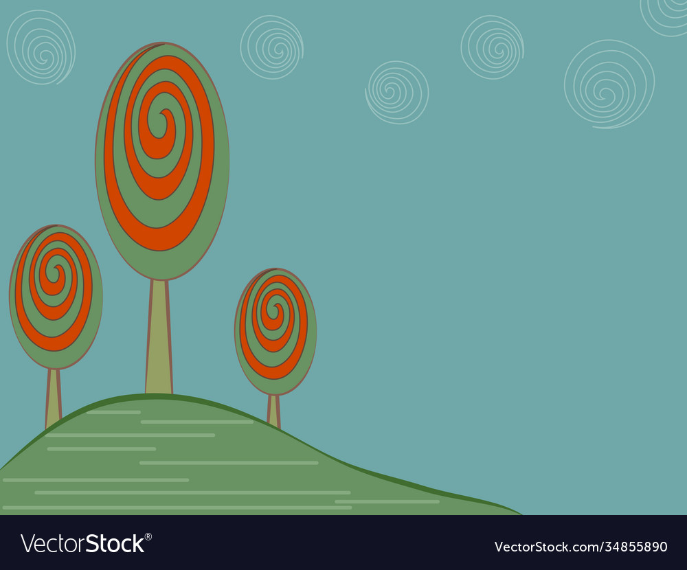 Comic trees Royalty Free Vector Image - VectorStock