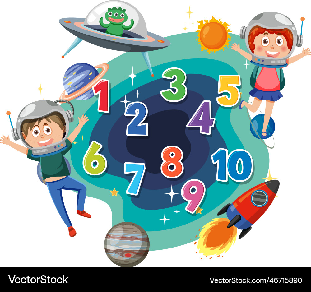 Counting numbers for kids Royalty Free Vector Image