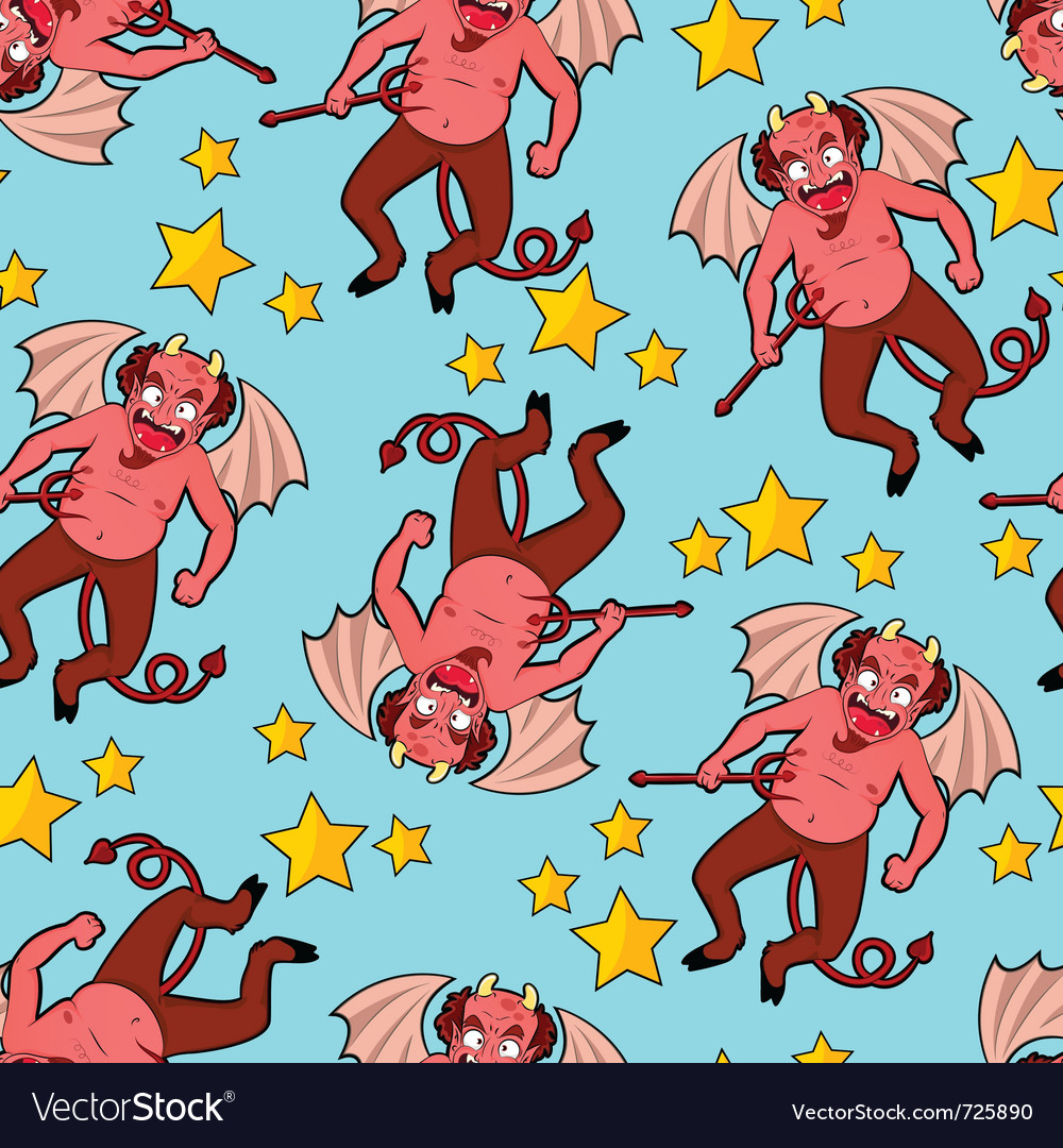 Devil pattern Royalty Free Vector Image - VectorStock