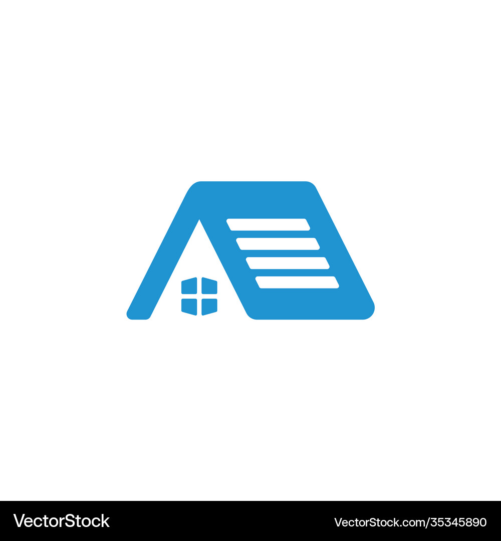 Home paper text symbol logo Royalty Free Vector Image