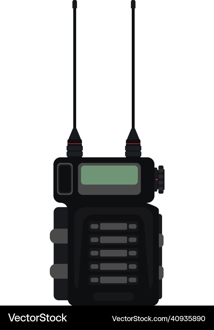Modern portable handheld radio device in flat Vector Image