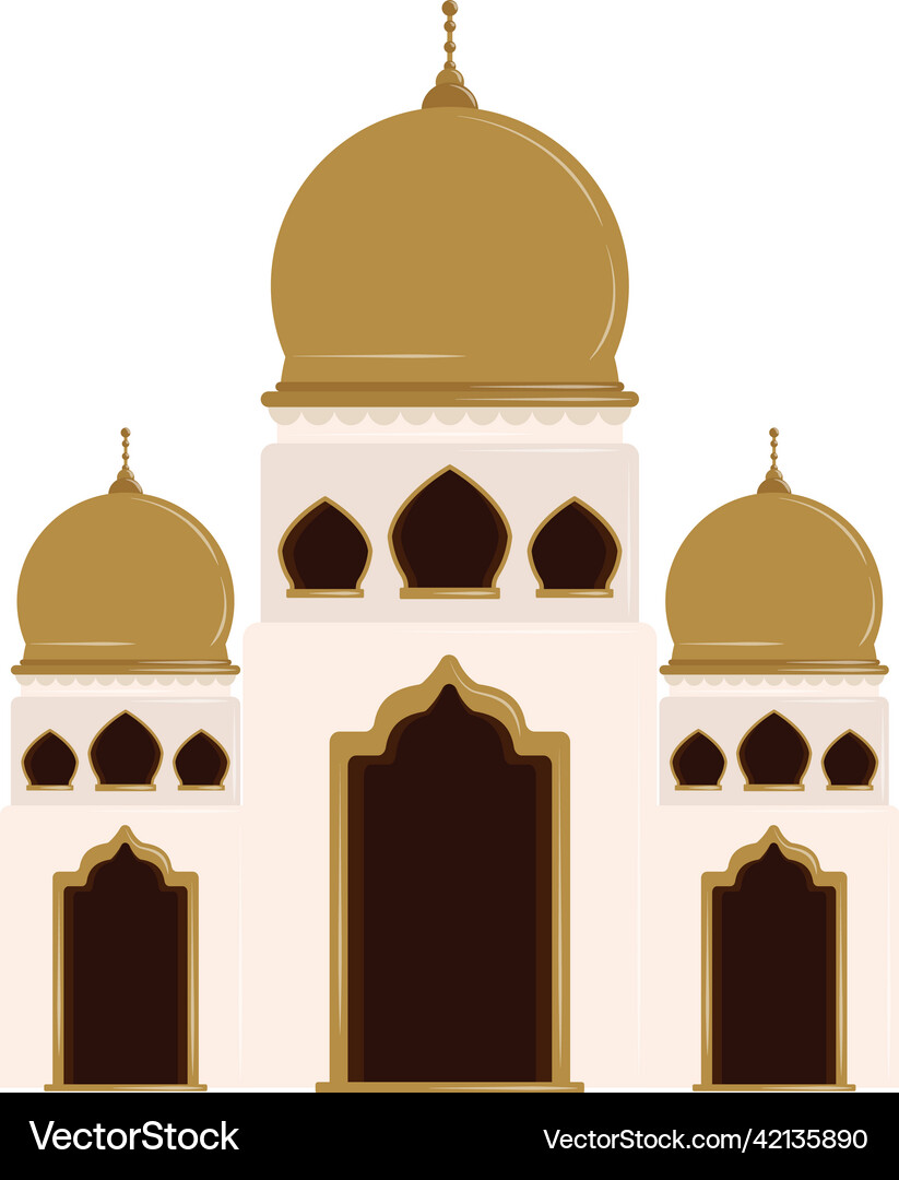 Muslim temple mosque Royalty Free Vector Image