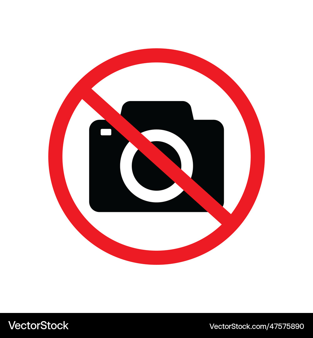 No photo camera sign Royalty Free Vector Image