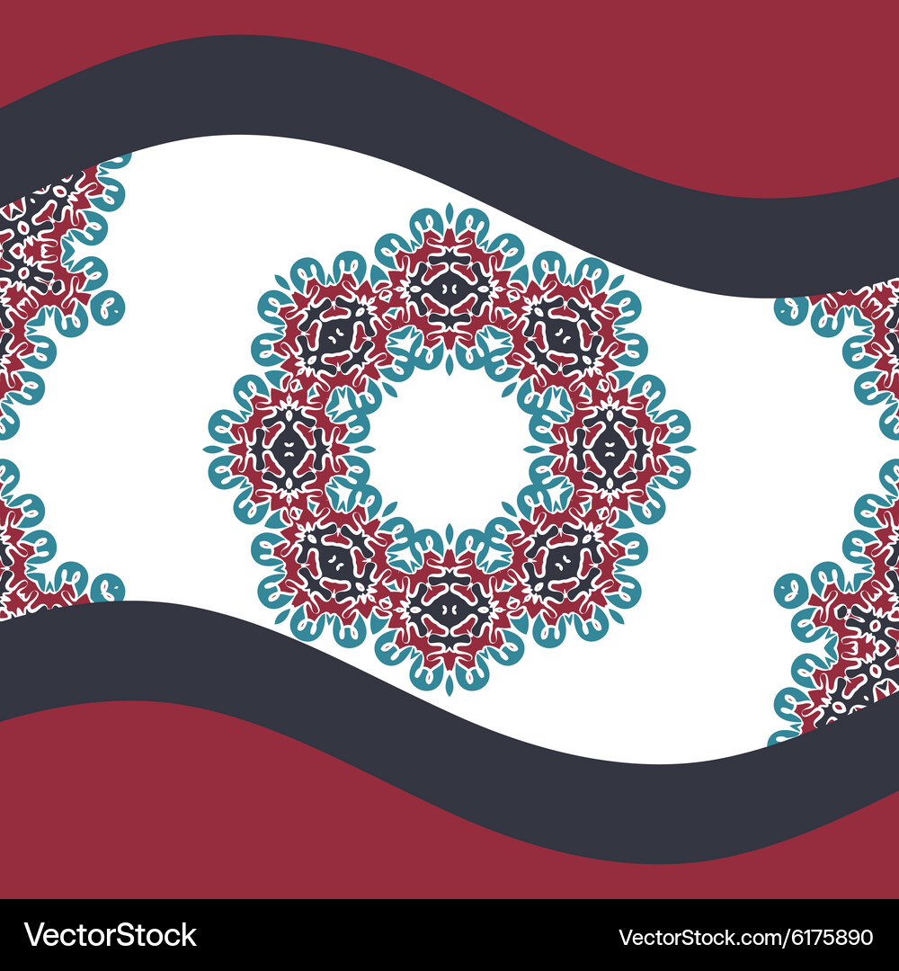 Oriental artwork stylized mandala book cover Vector Image