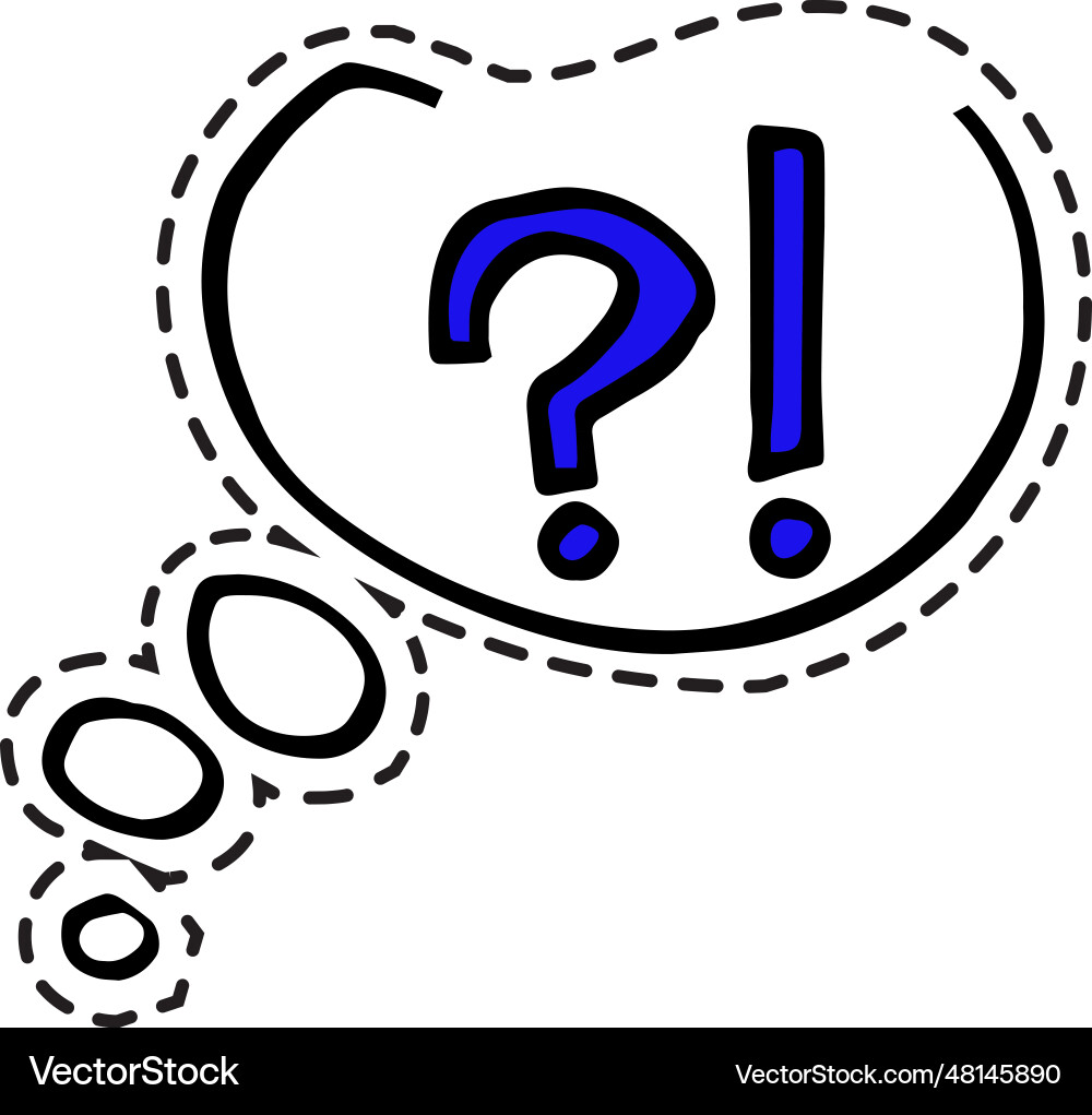 Question and exclamation mark in chat bubble box Vector Image