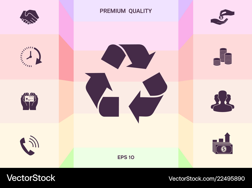 Recycle sign isolated on white background Vector Image