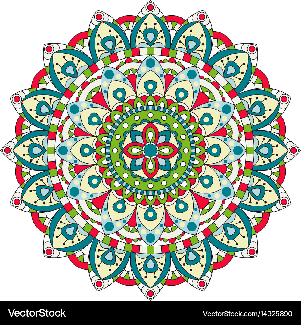 Round mandalas in graphic template for Royalty Free Vector