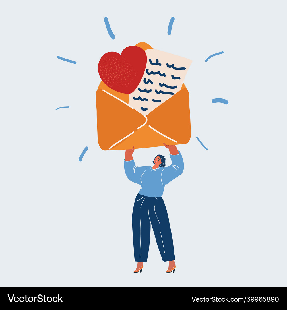 Woman resived some likes Royalty Free Vector Image