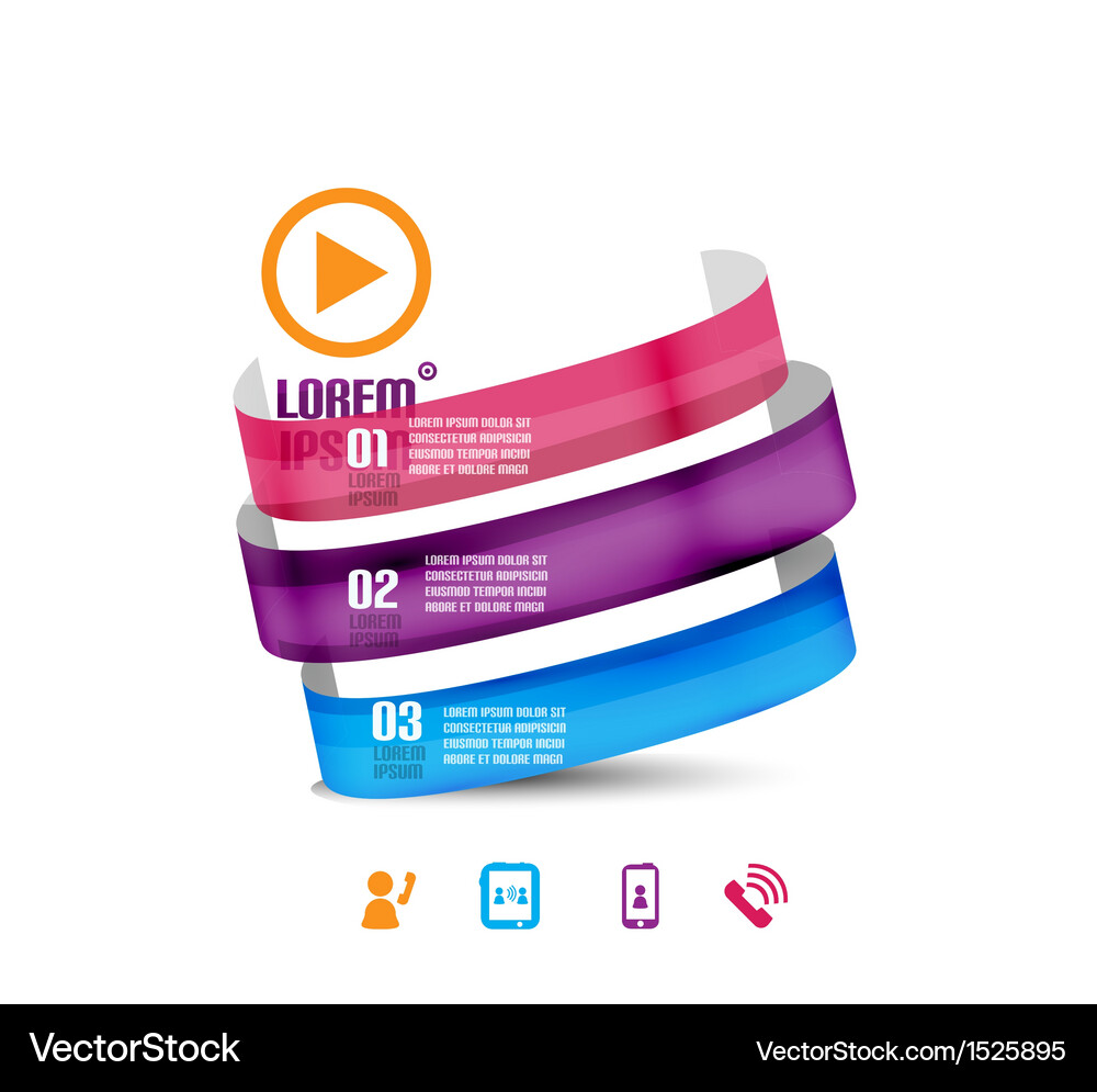 Abstract business modern ribbon background Vector Image