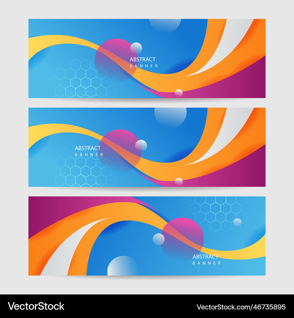 Abstract colorful polygon banner design template Vector Image