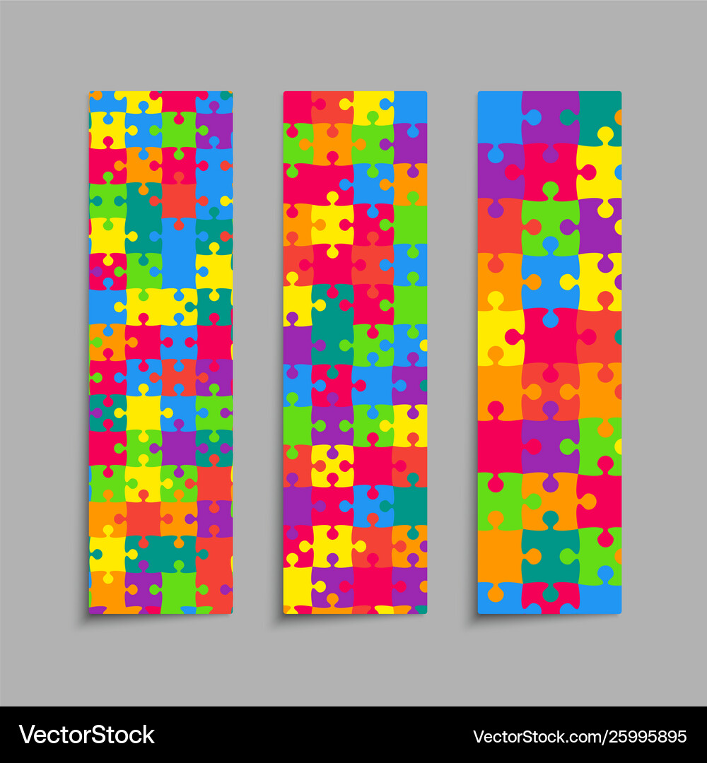 Flyers brochures made puzzle pieces Royalty Free Vector