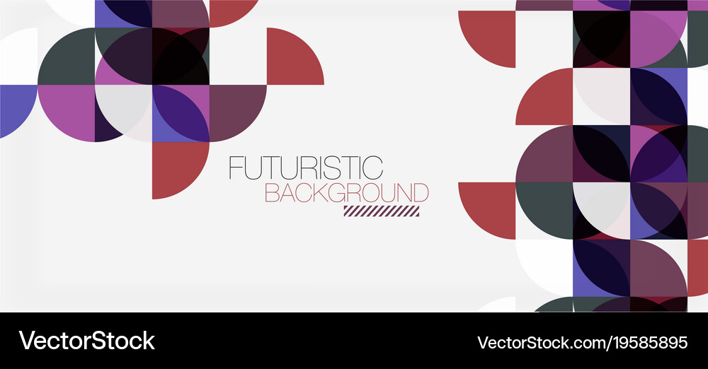 Geometric triangle and circle shape wide abstract Vector Image