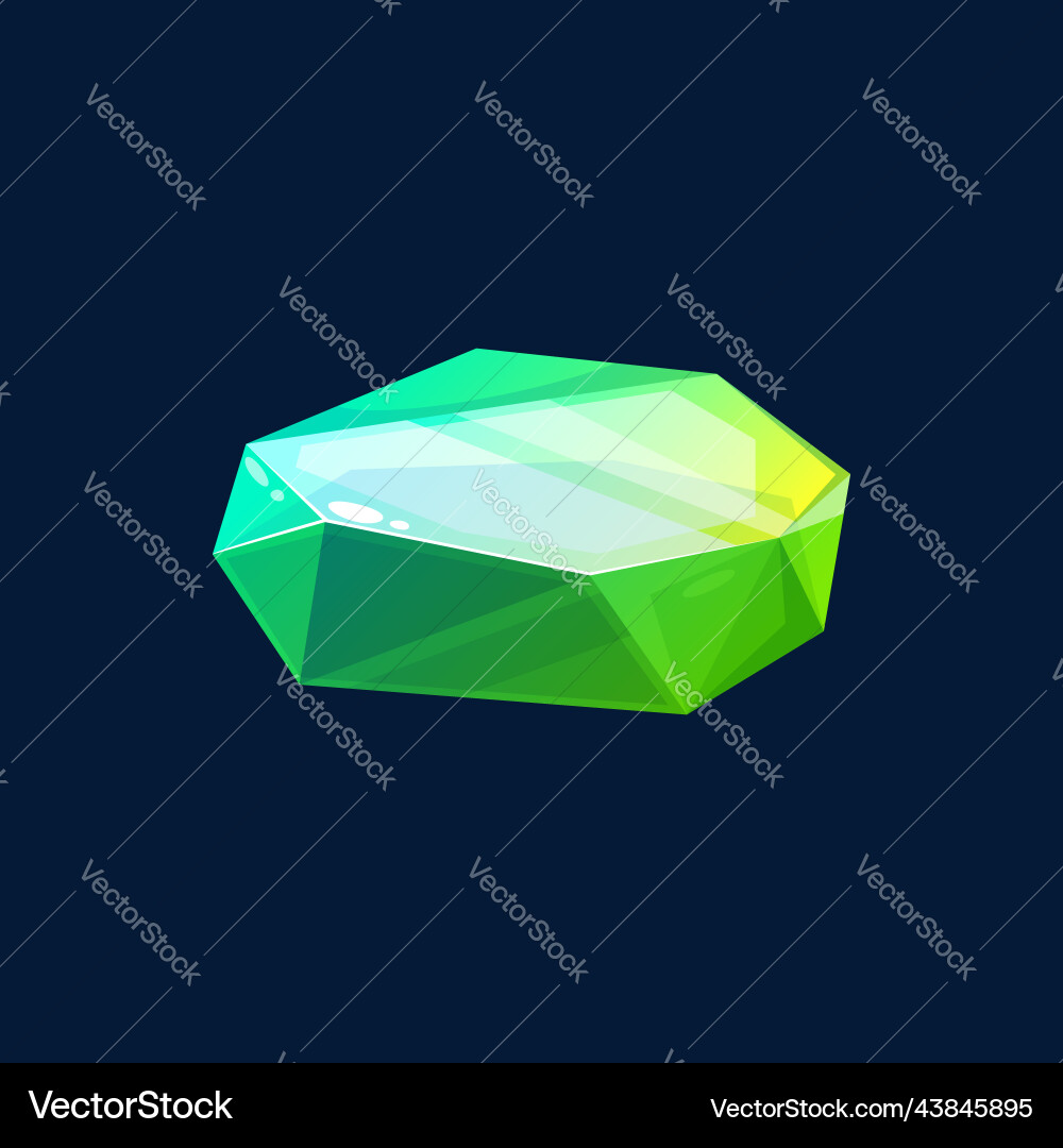 Green turquoise sapphire brilliant gemstone gem Vector Image