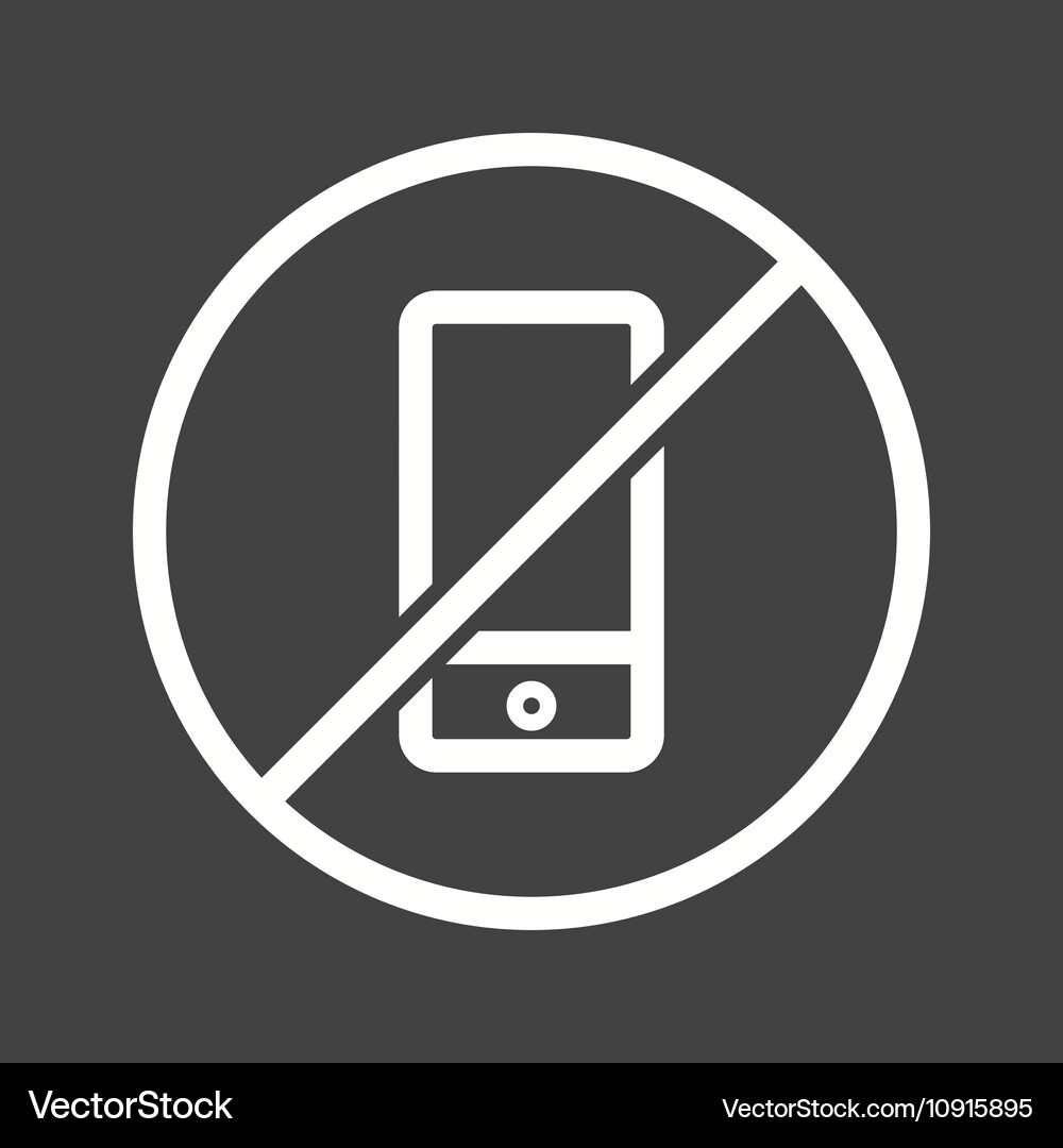 No Cell Phone Vector
