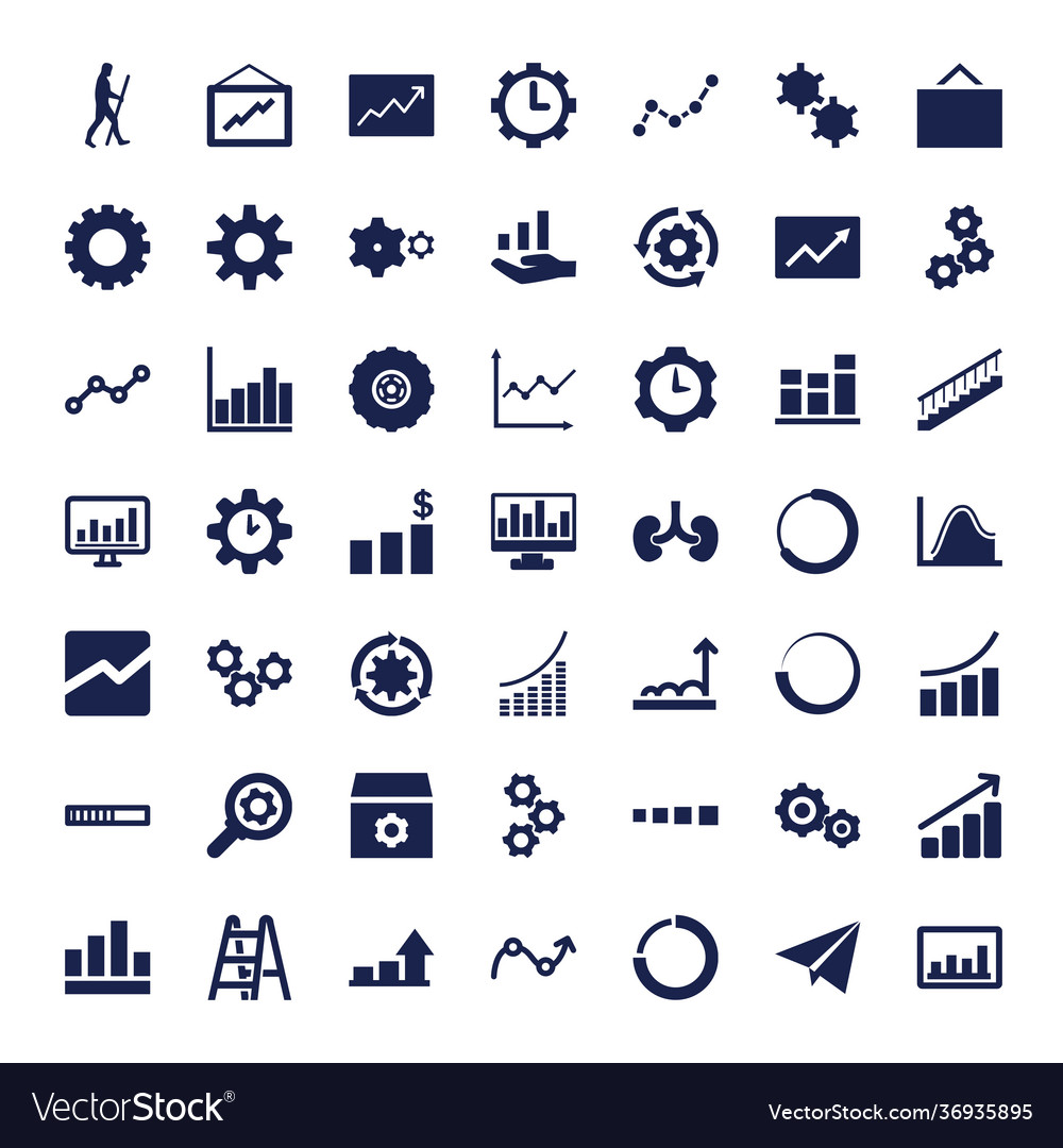 Progress icons Royalty Free Vector Image - VectorStock
