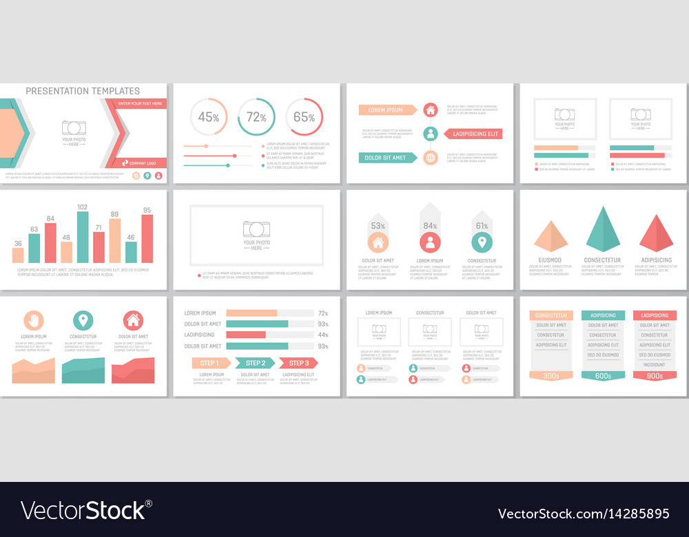 Set colored elements for multipurpose Royalty Free Vector