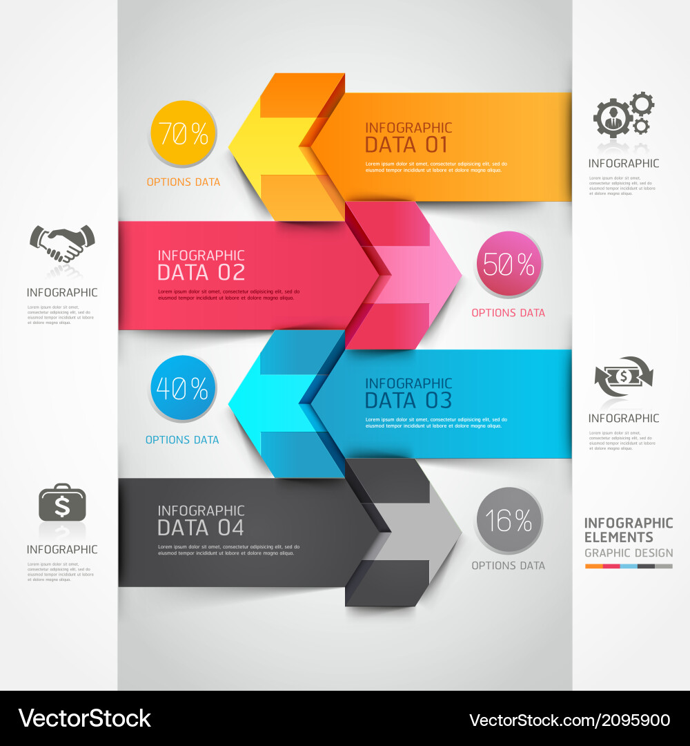 3d business arrow step staircase diagram Vector Image