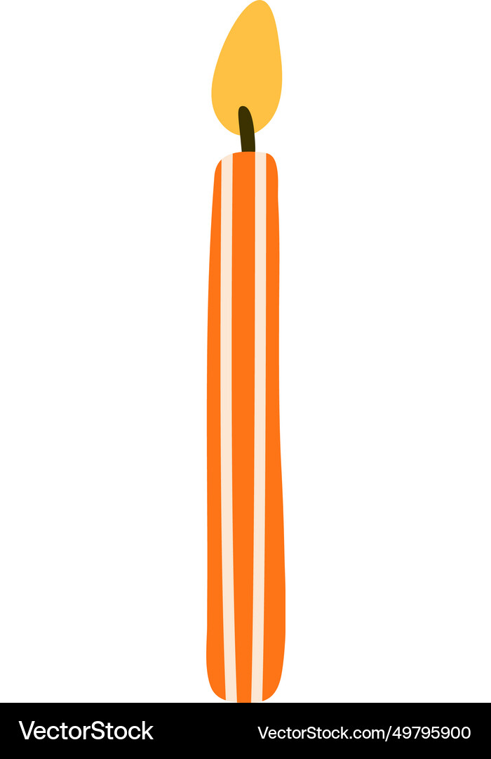 Candle for birthday cake Royalty Free Vector Image