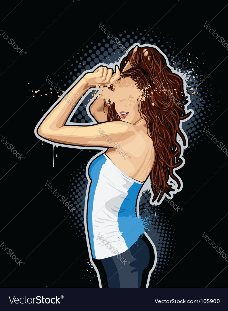 Cartoon Girl Royalty Free Vector Image Vectorstock