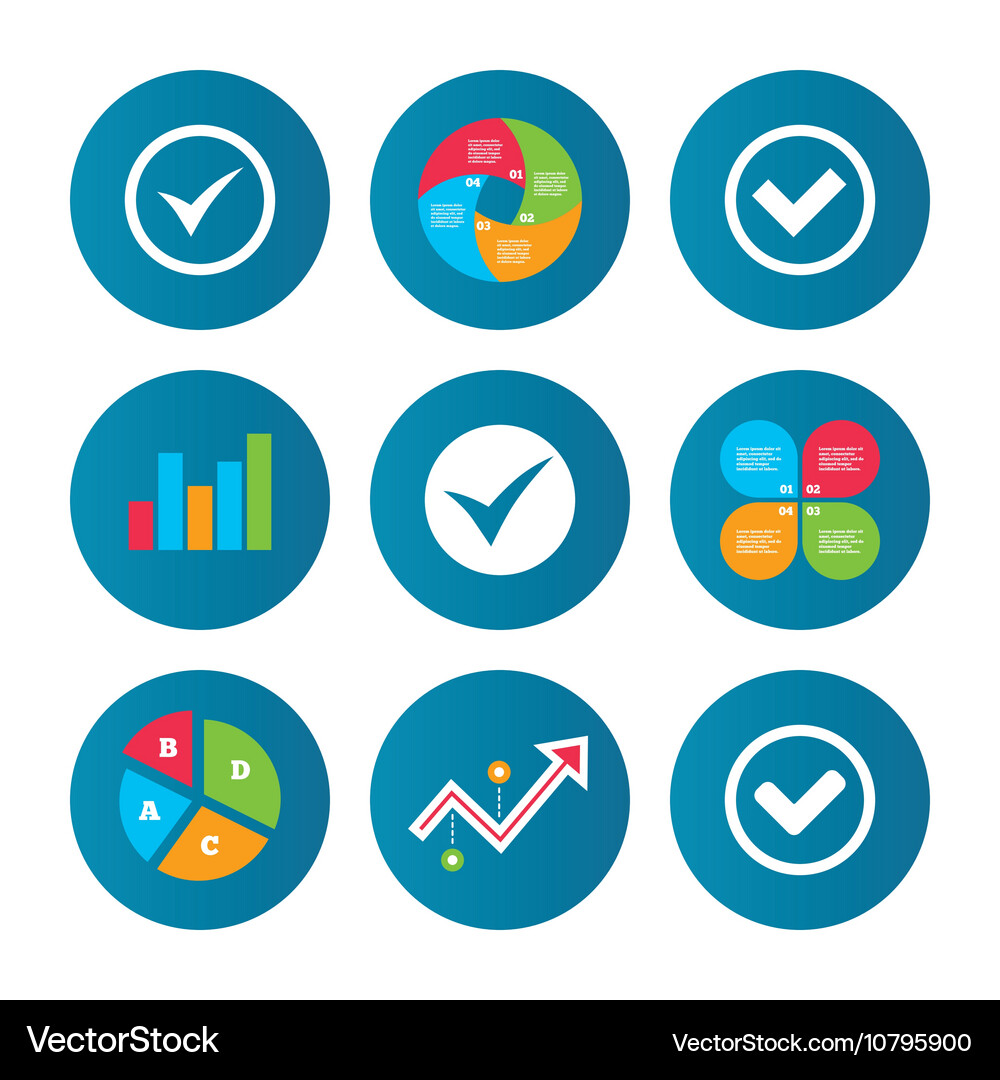 Check signs checkbox confirm icons Royalty Free Vector Image