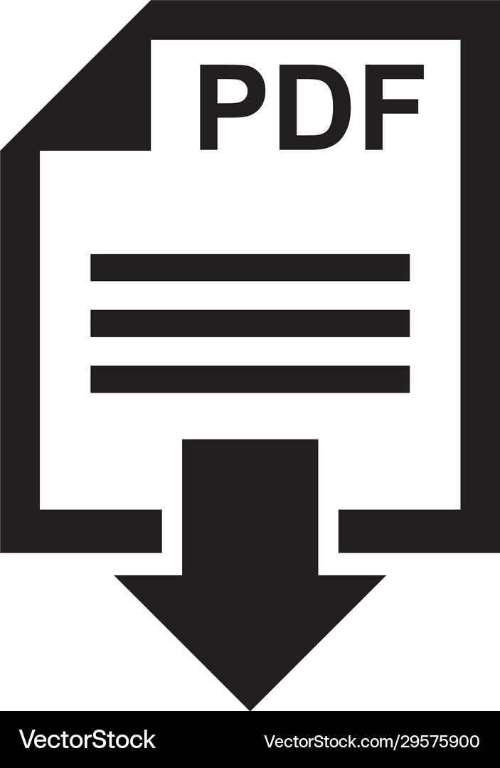Download pdf icon template black color editable Vector Image