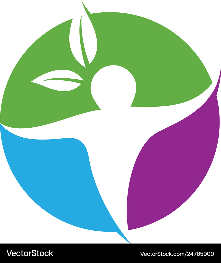 Human health symbol design Royalty Free Vector Image