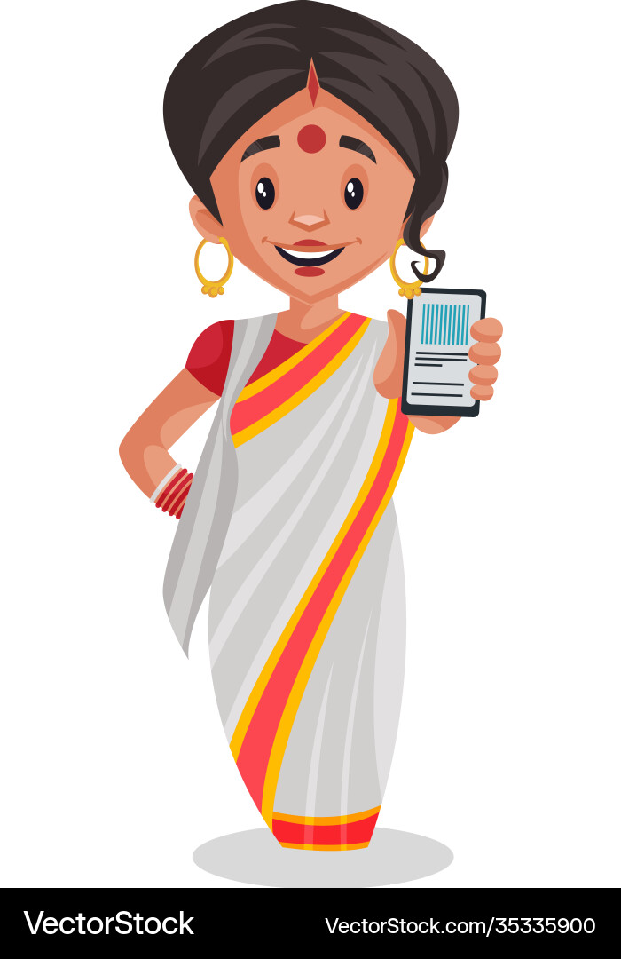 Indian bengali woman Royalty Free Vector Image