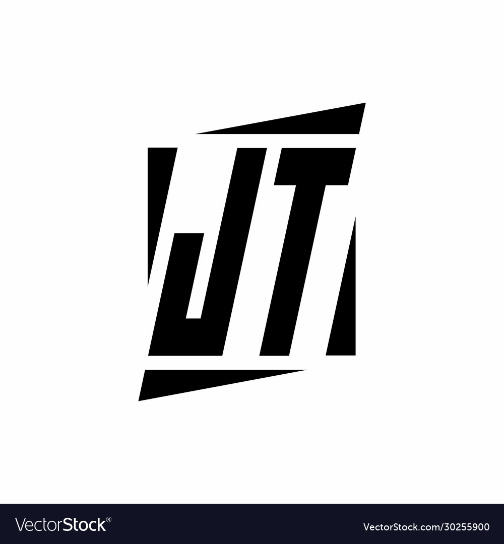 Jt logo monogram with modern style concept design Vector Image