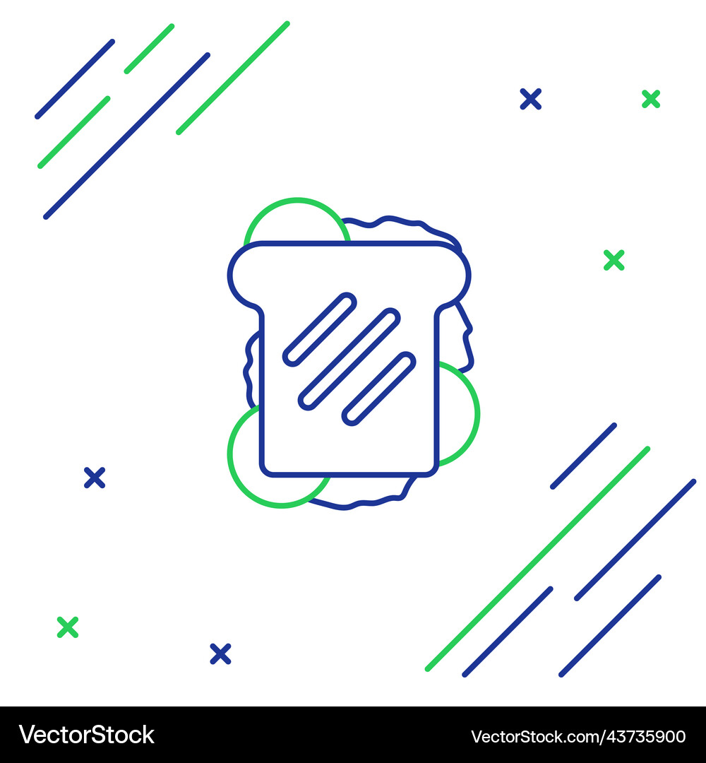 Line sandwich icon isolated on white background Vector Image