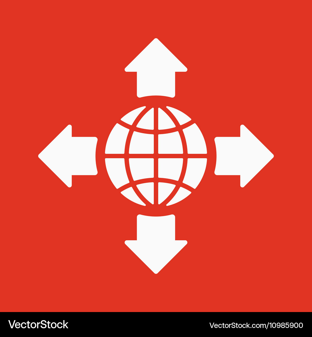 Navigation icon location symbol flat Royalty Free Vector