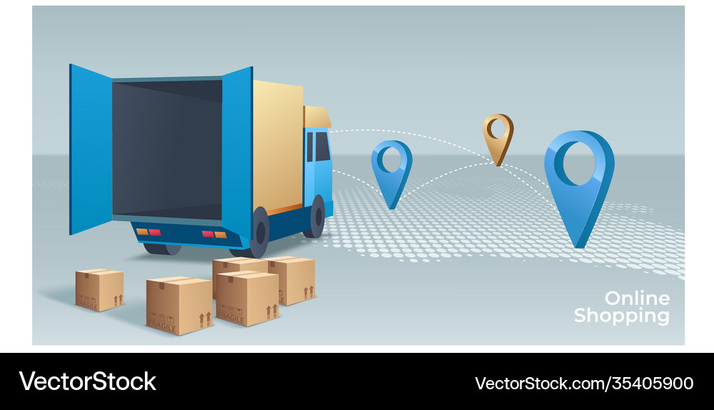 Online shopping concept web shop internet store Vector Image