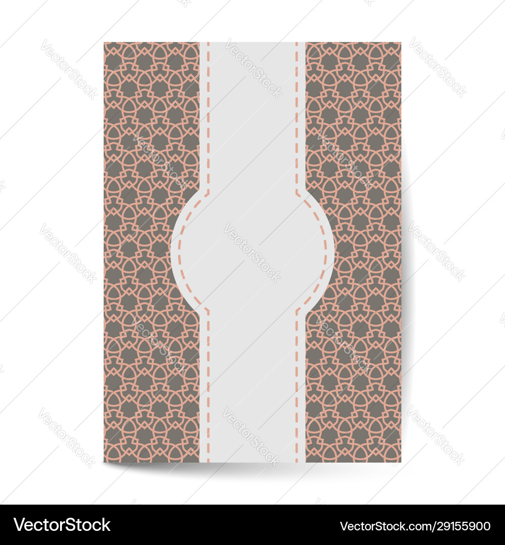 Ornament pattern page cover layouts for wedding Vector Image