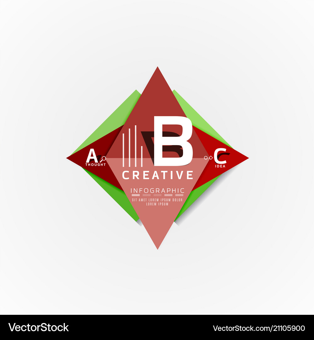 Paper option steps diagram infographic layout Vector Image