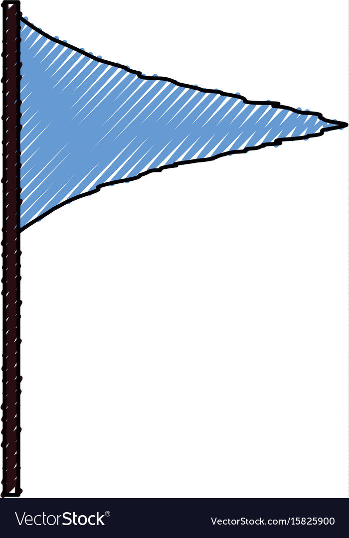 Pennant flag isolated Royalty Free Vector Image