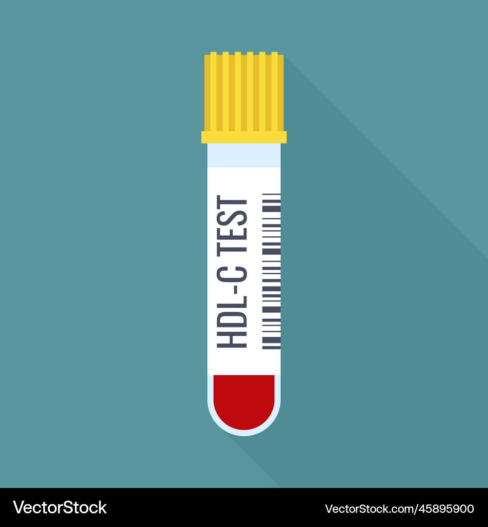 Red Test Tube with Blood Sample Royalty Free Vector Image