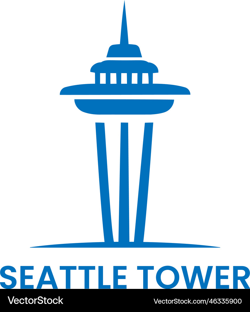 Seattle tower the futuristic space needle Vector Image