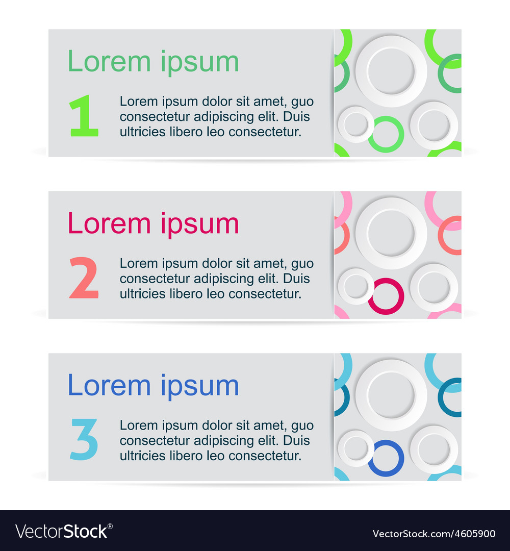 Three options Royalty Free Vector Image - VectorStock