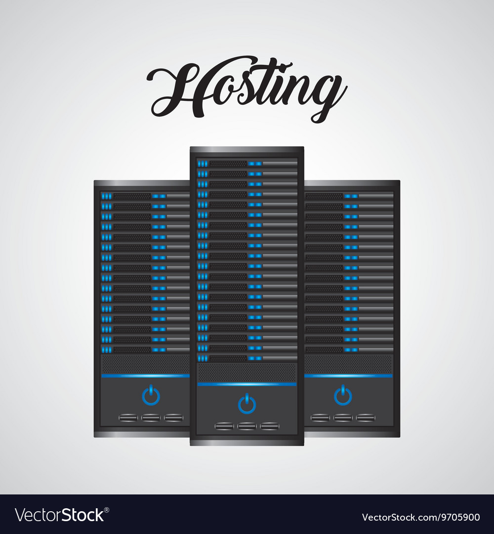 Web Hosting Icon Technology Design Royalty Free Vector Image