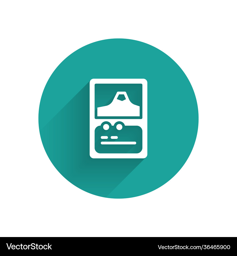 White card game collection icon isolated with long