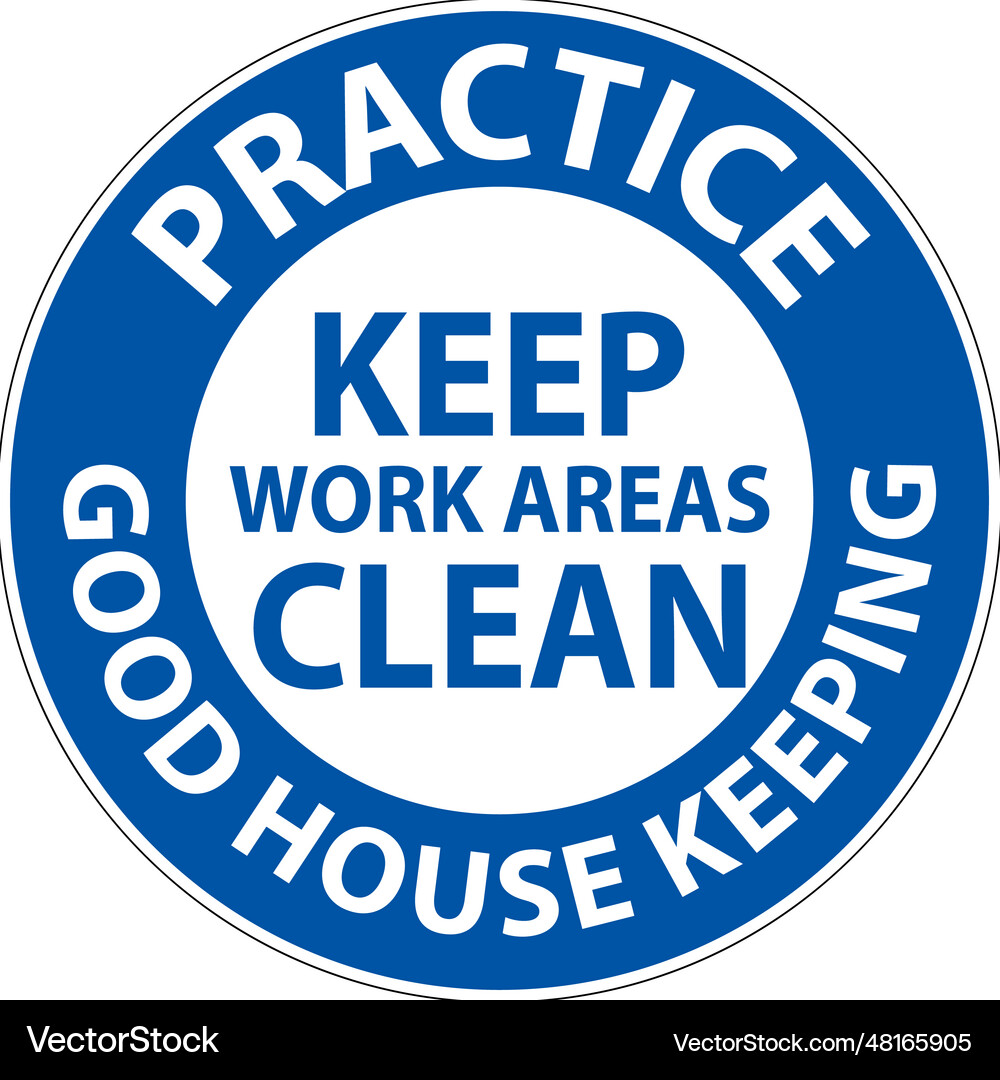Floor sign practice good housekeeping Royalty Free Vector